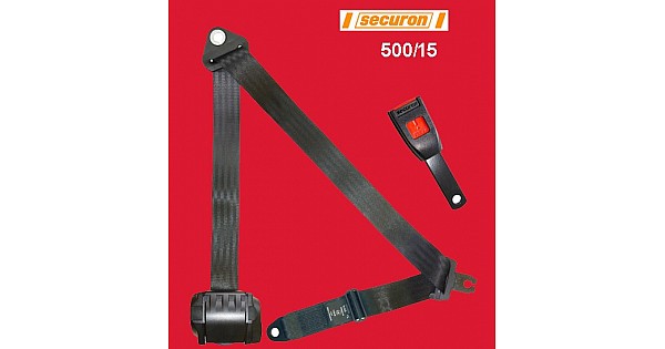 Securon Inertia Reel Front Seat Belt (314cm) and Anchor Black (Vertical ...