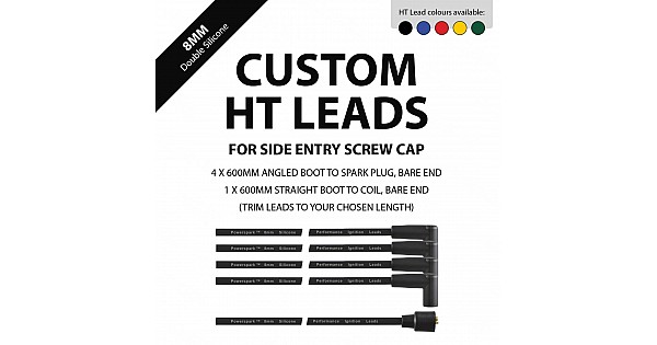 Powerspark HT Ignition Lead Set Set of 4 Cylinder HT Leads, Angled ...