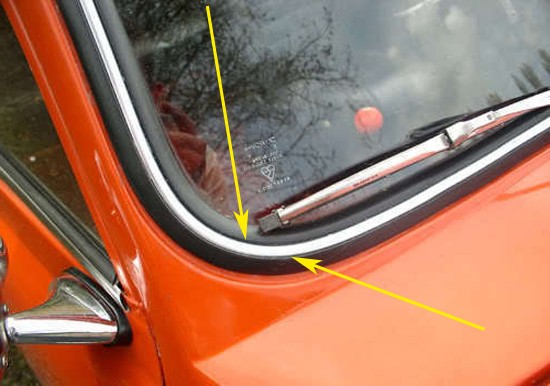 Classic Mini Front & Rear WindScreen Rubber Seals inc Chrome effect ...