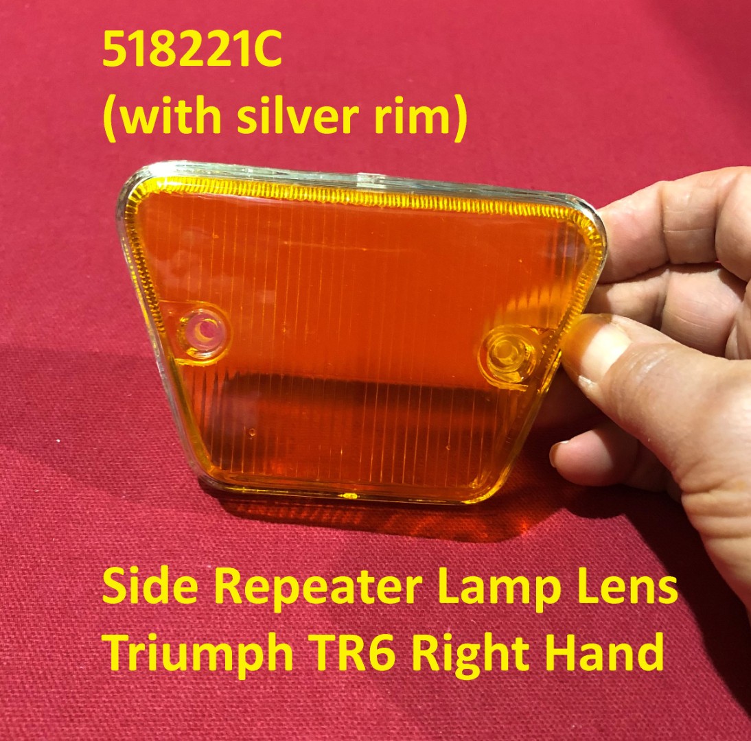 Side Repeater Lamp Lens - with Chrome Effect Edge - Triumph TR6 Right ...